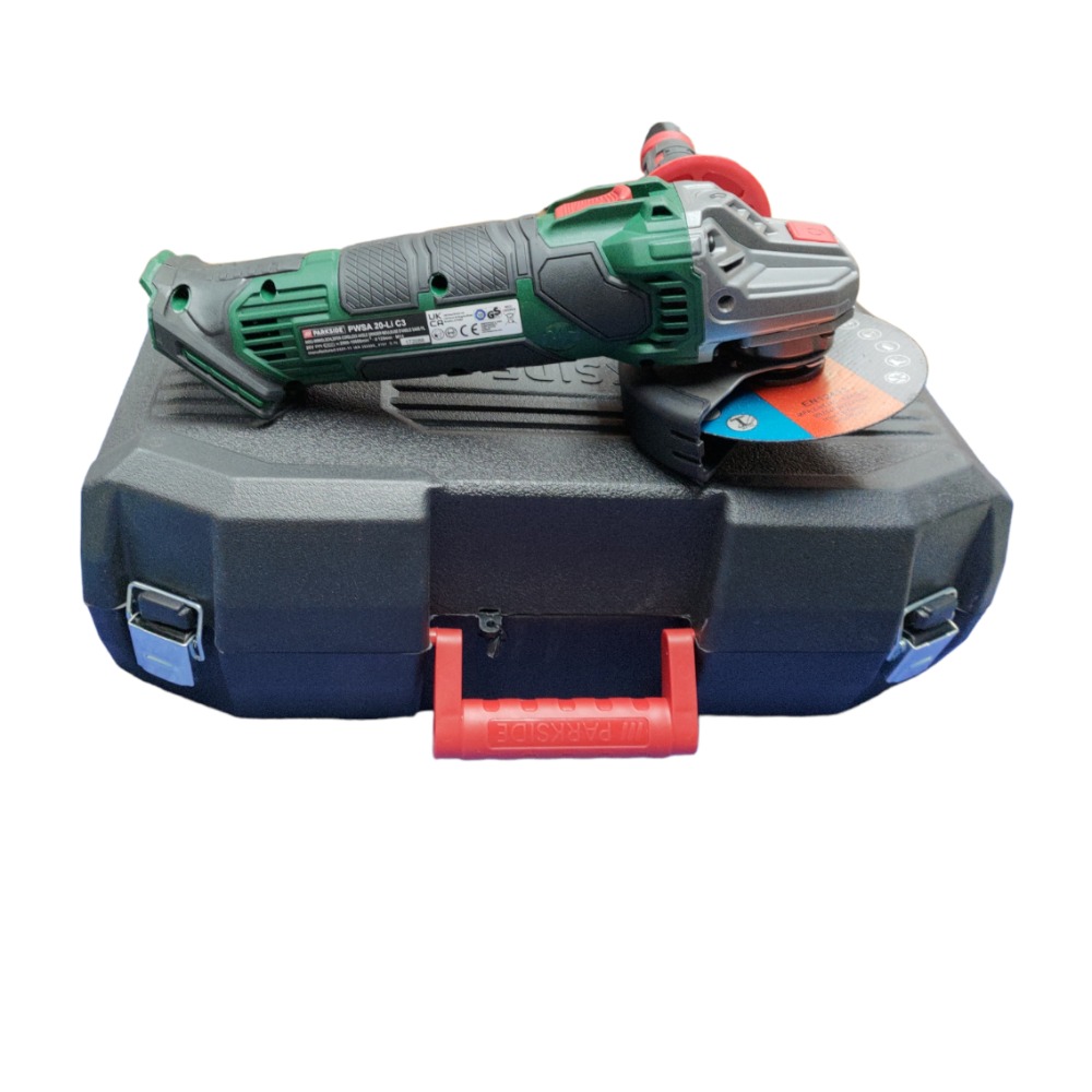 Pre-owned Parkside Angle Grinder PWSA 20-LI C3 - Own4Less